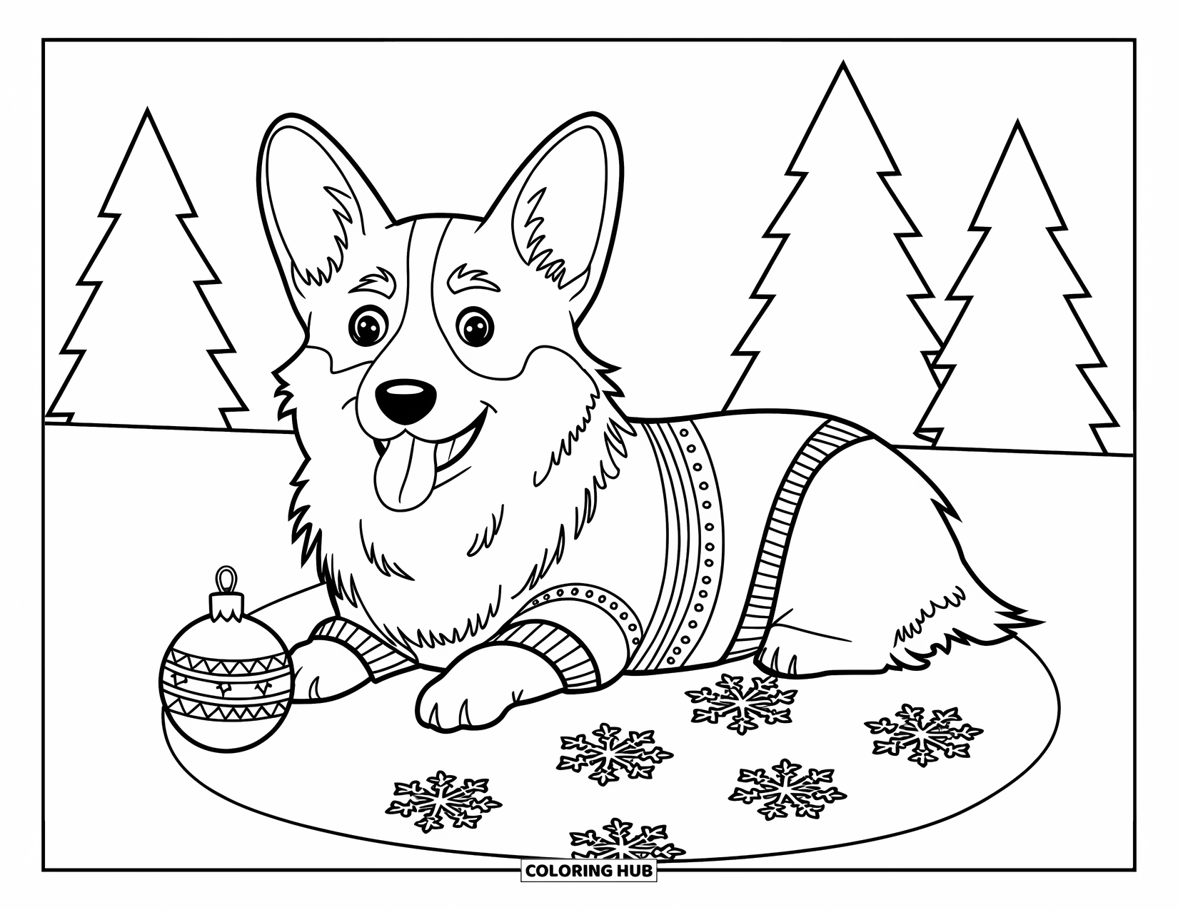 105+ Christmas Dog Coloring Pages for Kids & Adults (Free Printable PDFs)