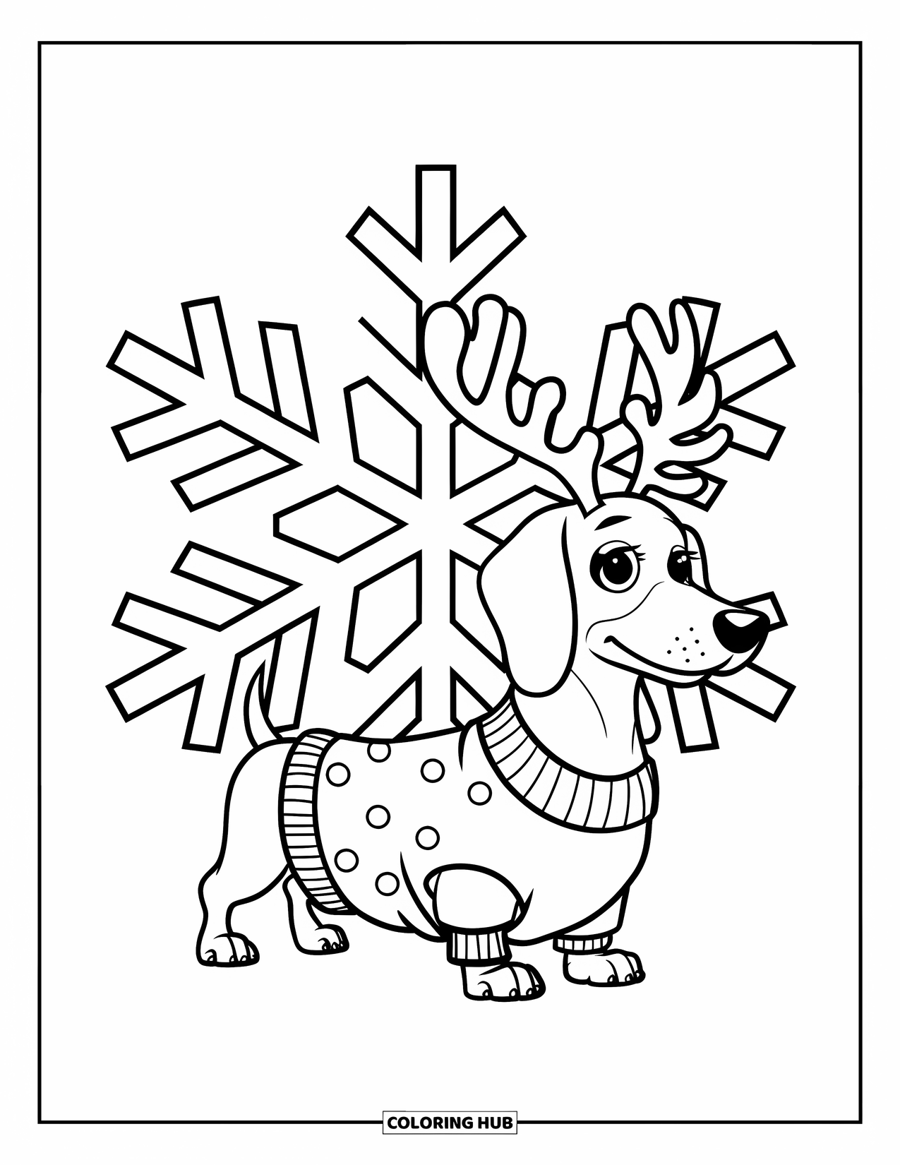 105+ Christmas Dog Coloring Pages for Kids & Adults (Free Printable PDFs)