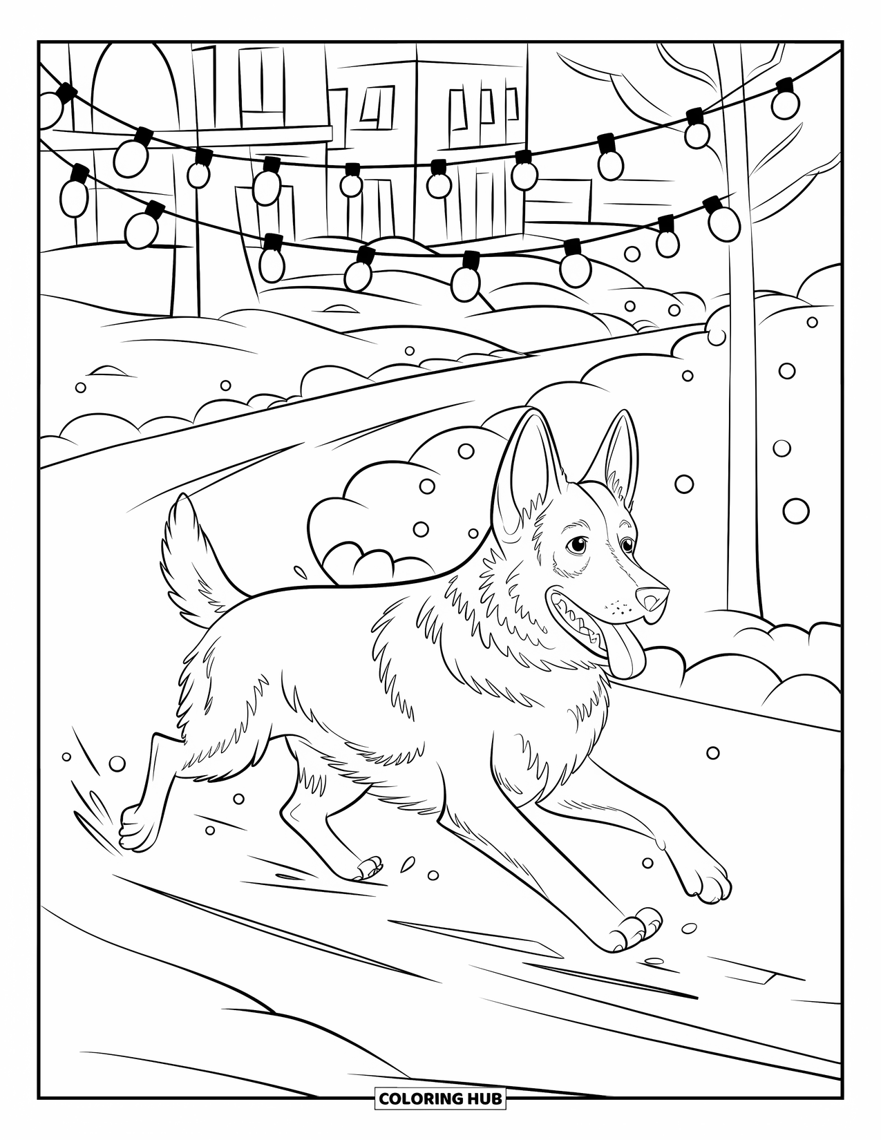 105+ Christmas Dog Coloring Pages for Kids & Adults (Free Printable PDFs)