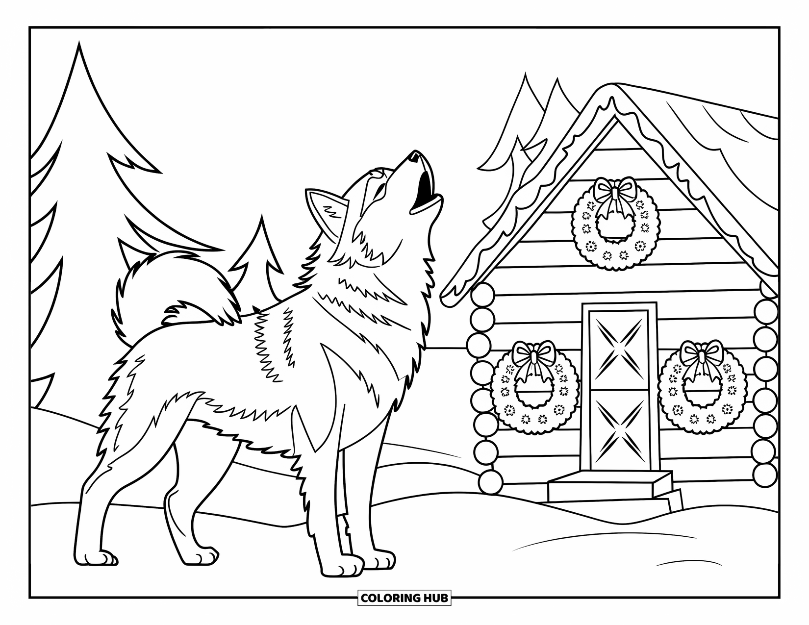105+ Christmas Dog Coloring Pages for Kids & Adults (Free Printable PDFs)