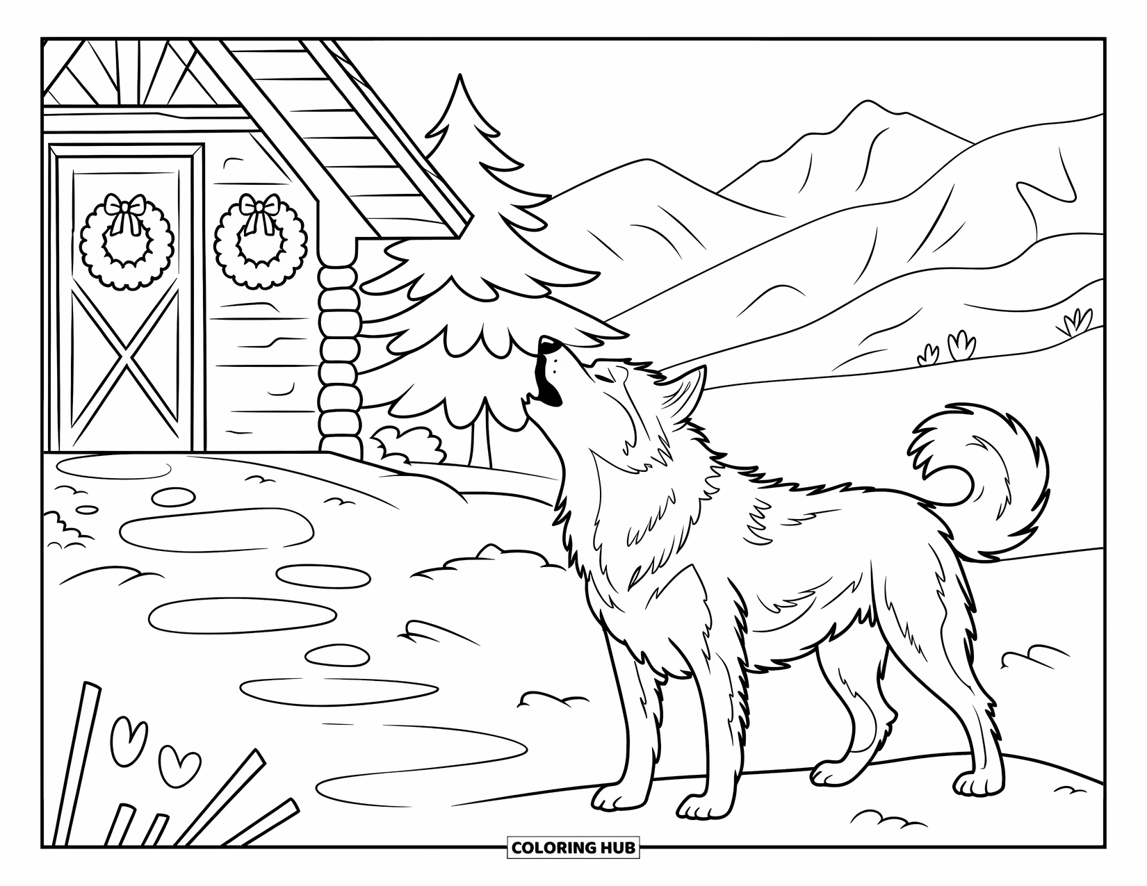 105+ Christmas Dog Coloring Pages for Kids & Adults (Free Printable PDFs)