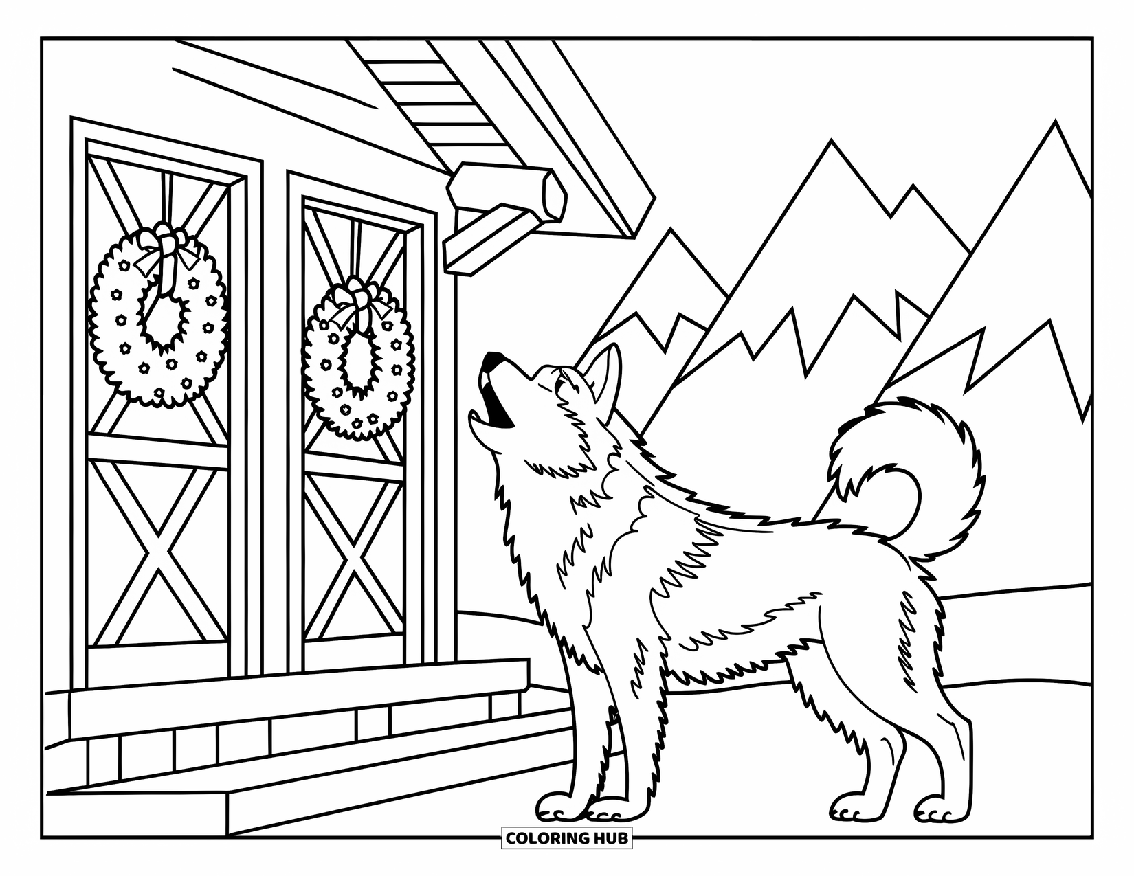 105+ Christmas Dog Coloring Pages for Kids & Adults (Free Printable PDFs)