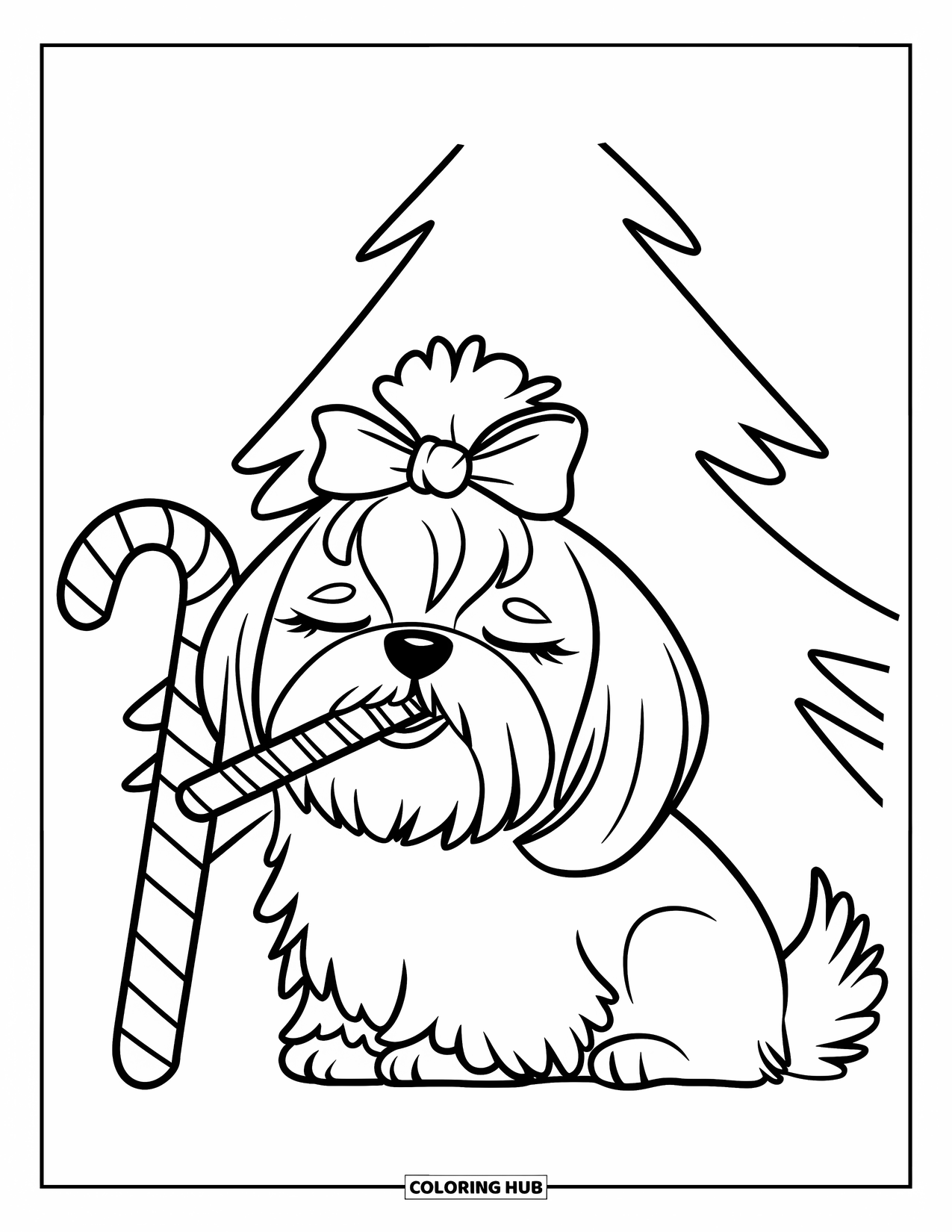 105+ Christmas Dog Coloring Pages for Kids & Adults (Free Printable PDFs)