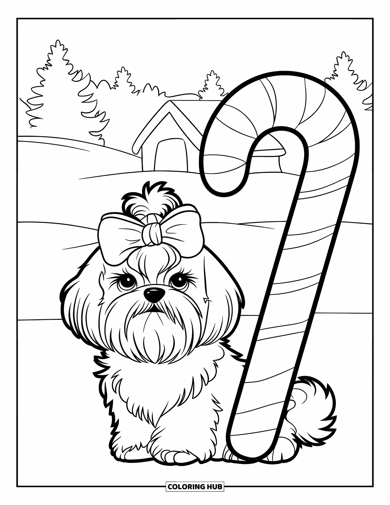105+ Christmas Dog Coloring Pages for Kids & Adults (Free Printable PDFs)