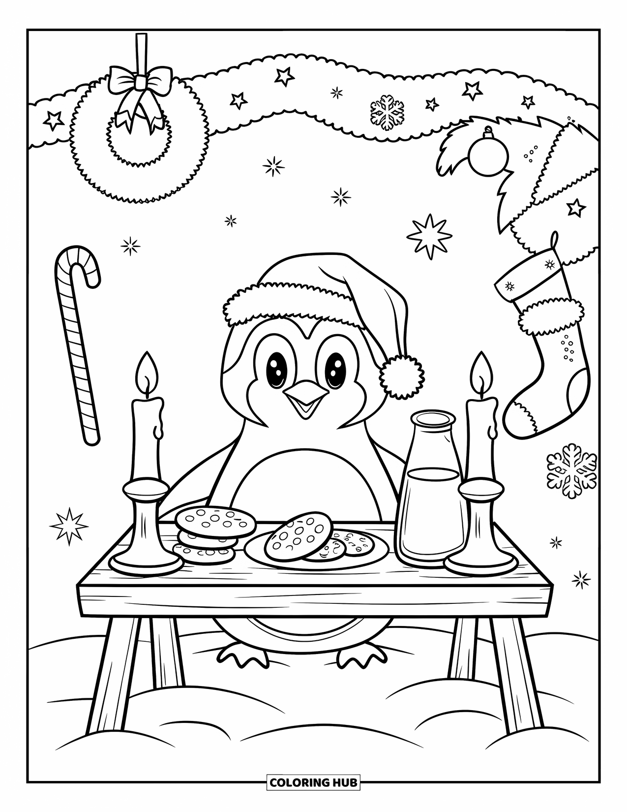 110+ Christmas Penguin Coloring Pages for Kids & Adults (Free Printable ...