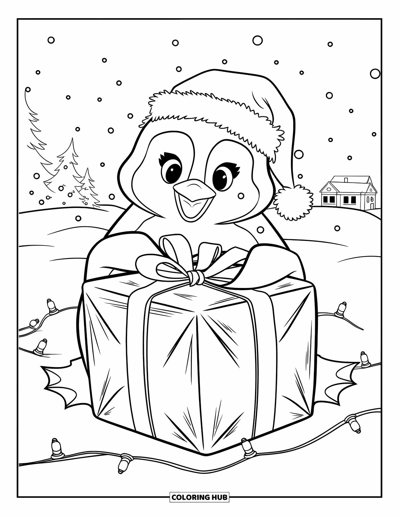 110+ Christmas Penguin Coloring Pages for Kids & Adults (Free Printable ...