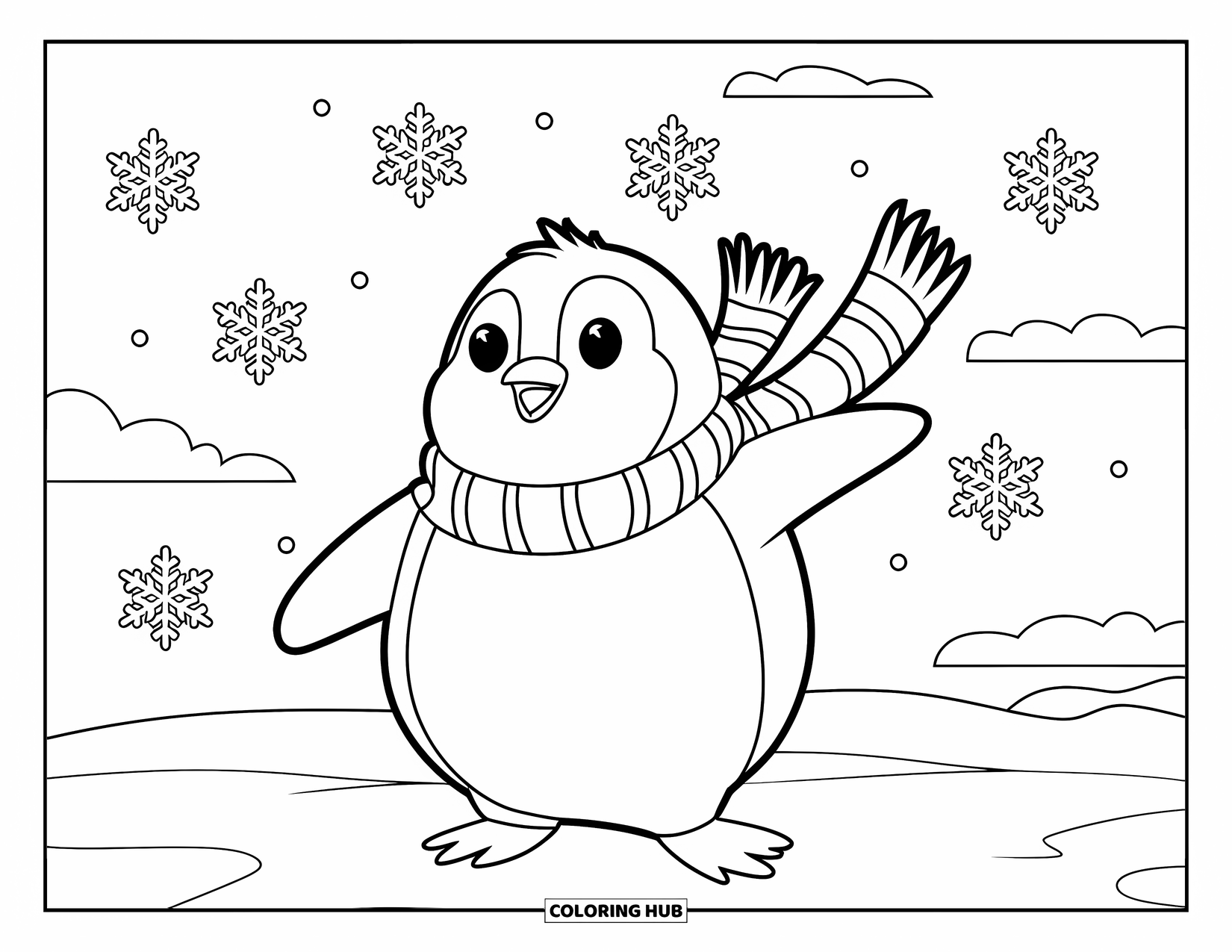 110+ Christmas Penguin Coloring Pages for Kids & Adults (Free)