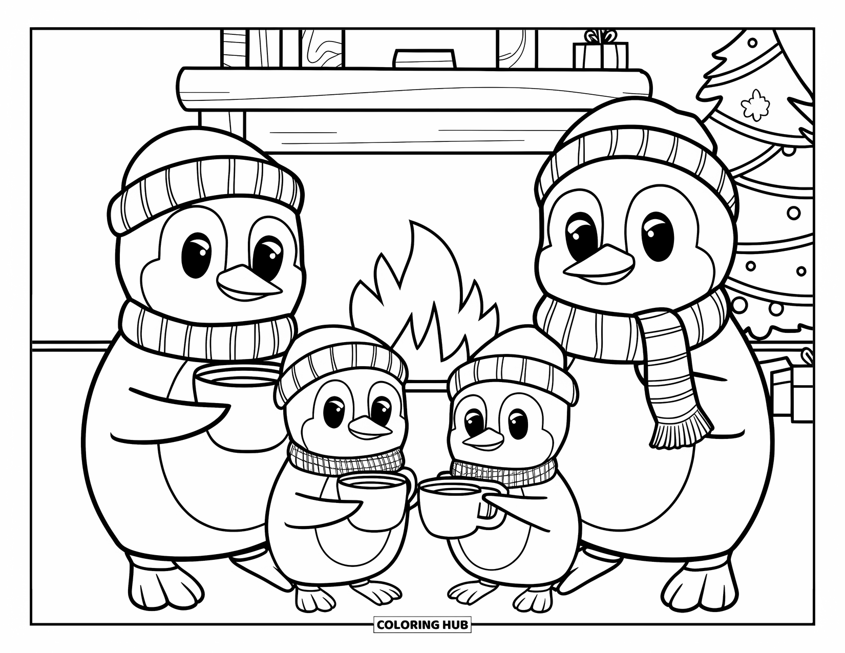 110+ Christmas Penguin Coloring Pages for Kids & Adults (Free)