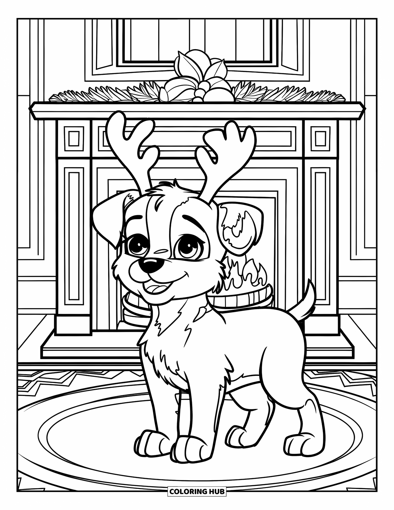 95+ Christmas Puppy Coloring Pages for Kids & Adults (Free Printable PDFs)