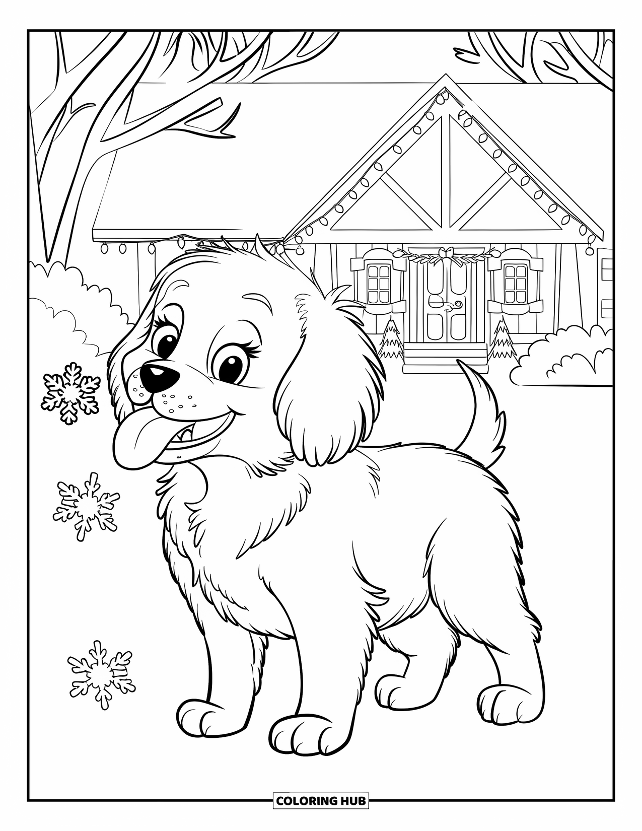95+ Christmas Puppy Coloring Pages for Kids & Adults (Free Printable PDFs)