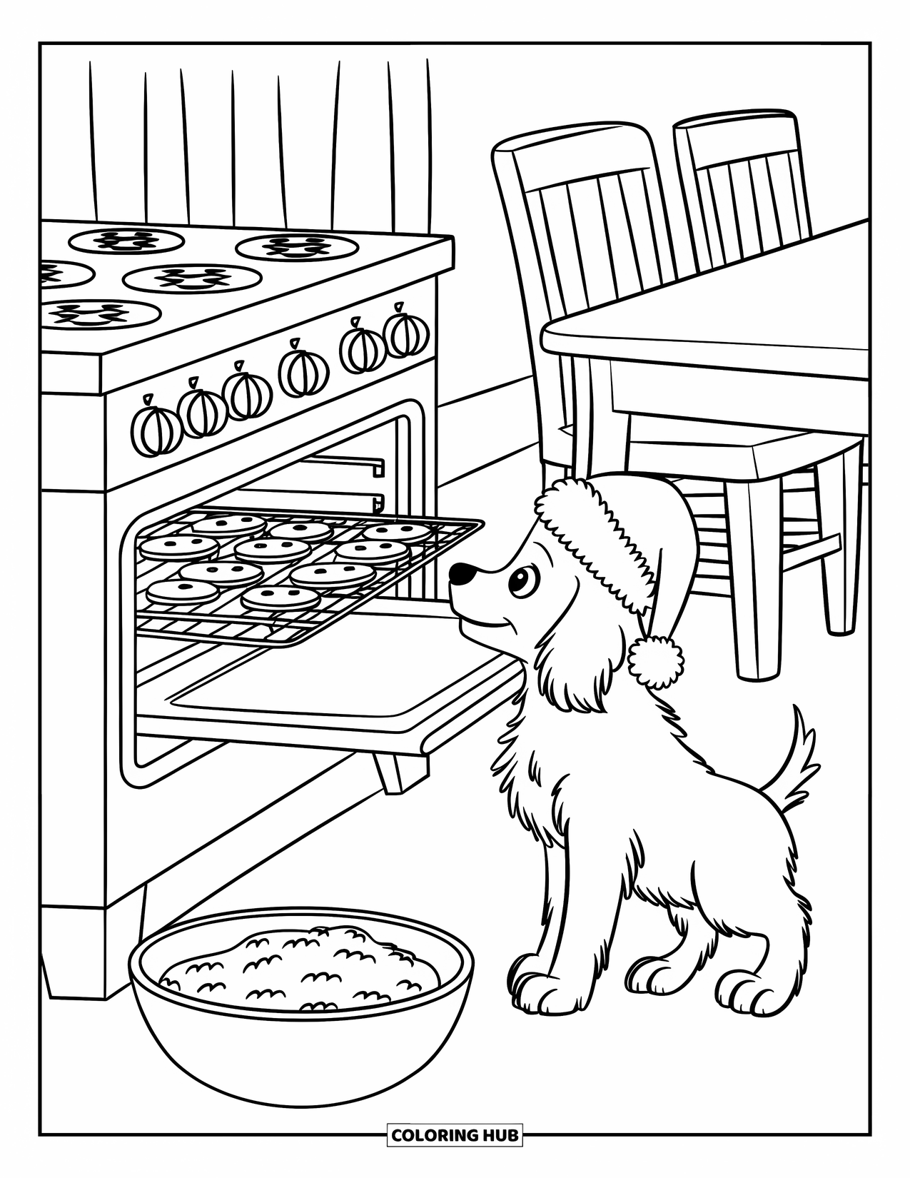 95+ Christmas Puppy Coloring Pages for Kids & Adults (Free Printable PDFs)