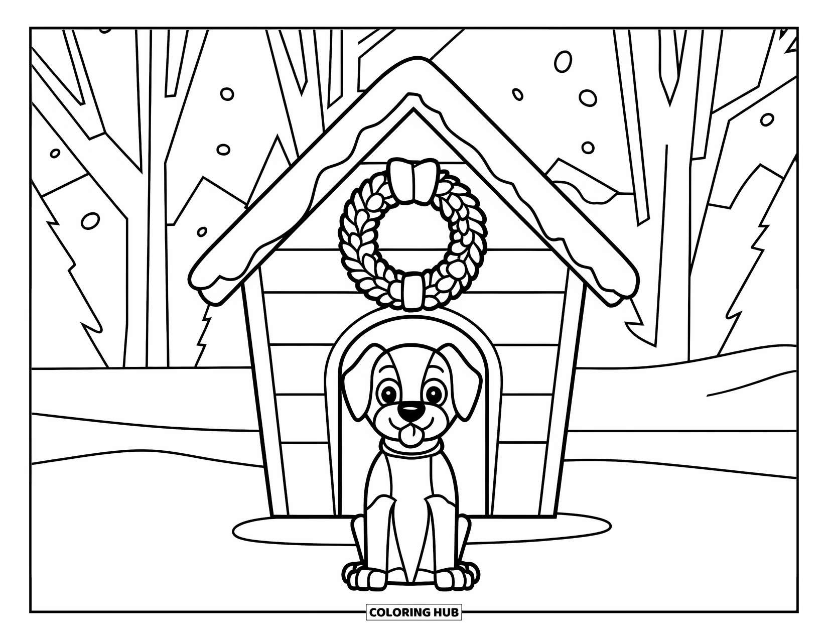 95+ Christmas Puppy Coloring Pages for Kids & Adults (Free)