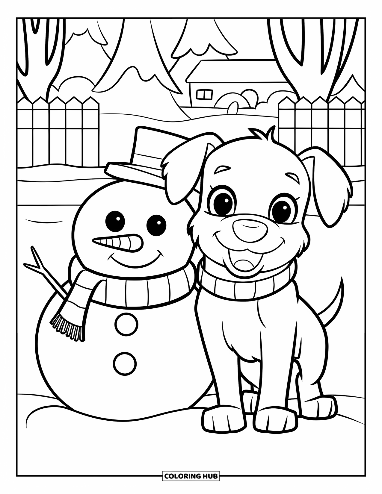 95+ Christmas Puppy Coloring Pages for Kids & Adults (Free)