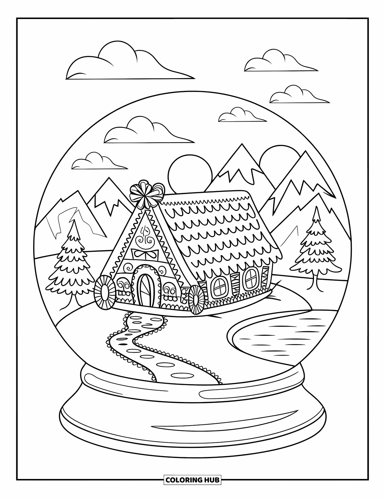 85+ Christmas Snow Globe Coloring Pages for Kids & Adults (Free)
