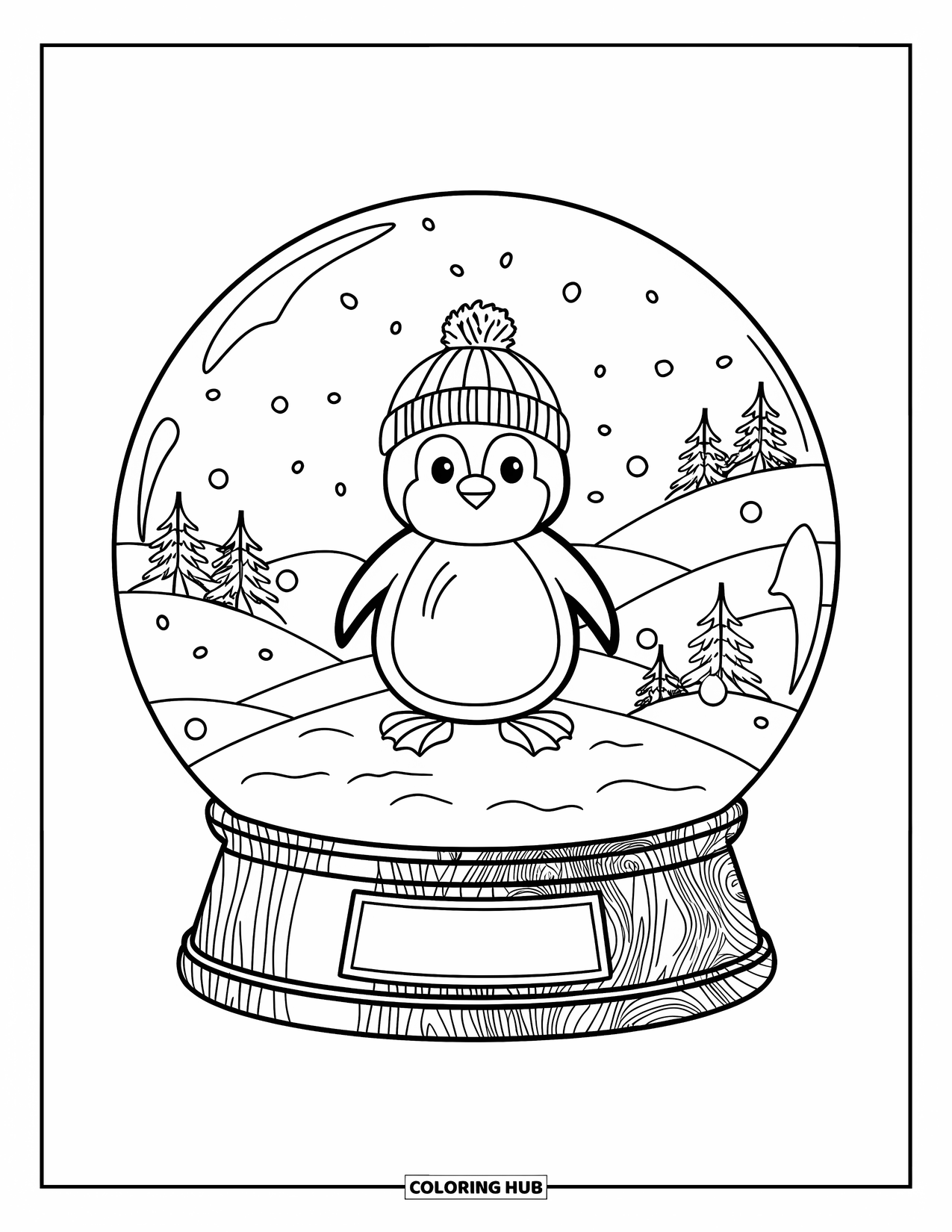 85+ Christmas Snow Globe Coloring Pages for Kids & Adults (Free)