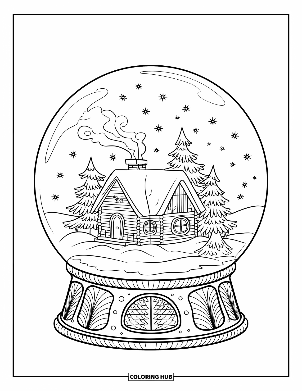 85+ Christmas Snow Globe Coloring Pages for Kids & Adults (Free)