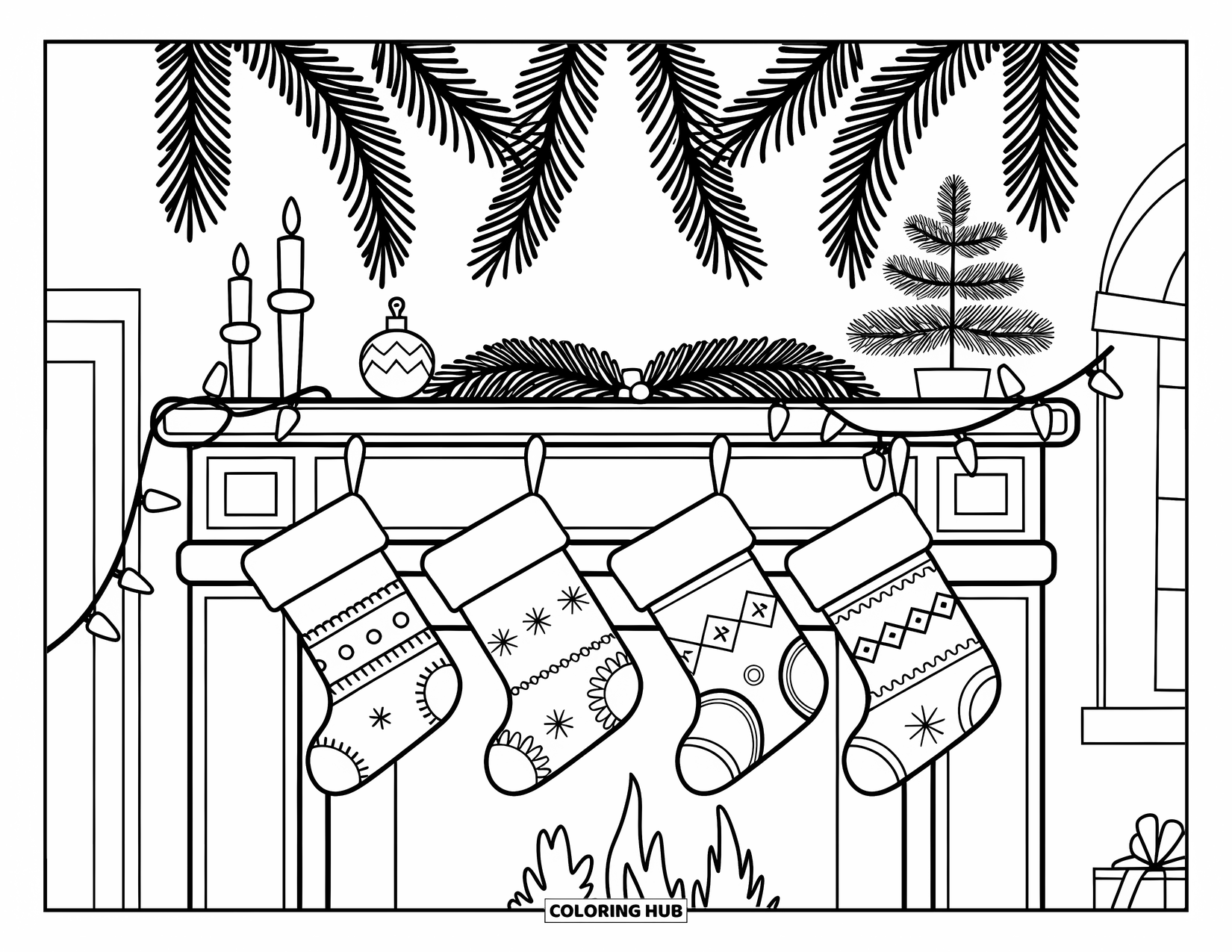 105+ Christmas Stocking Coloring Pages for Kids & Adults (Free)