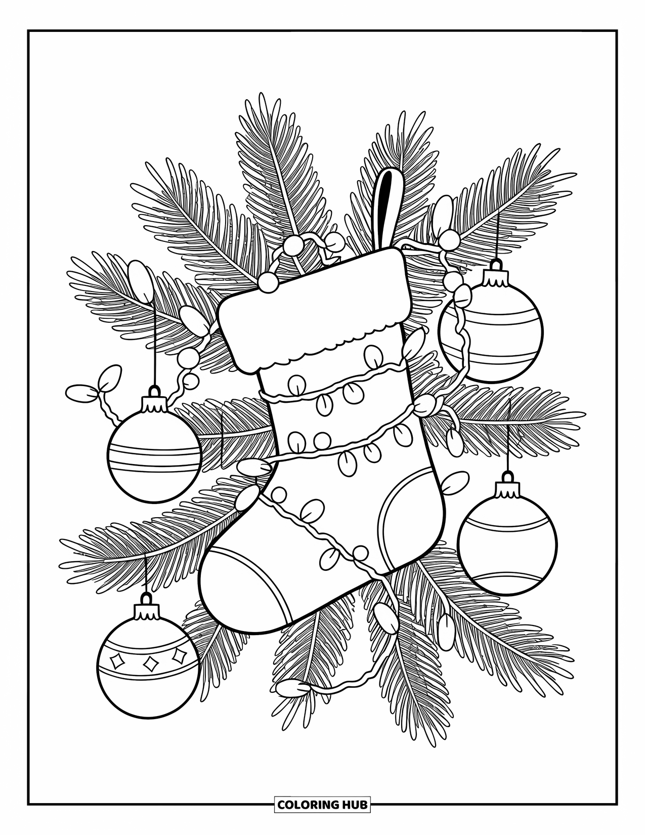 105+ Christmas Stocking Coloring Pages for Kids & Adults (Free ...