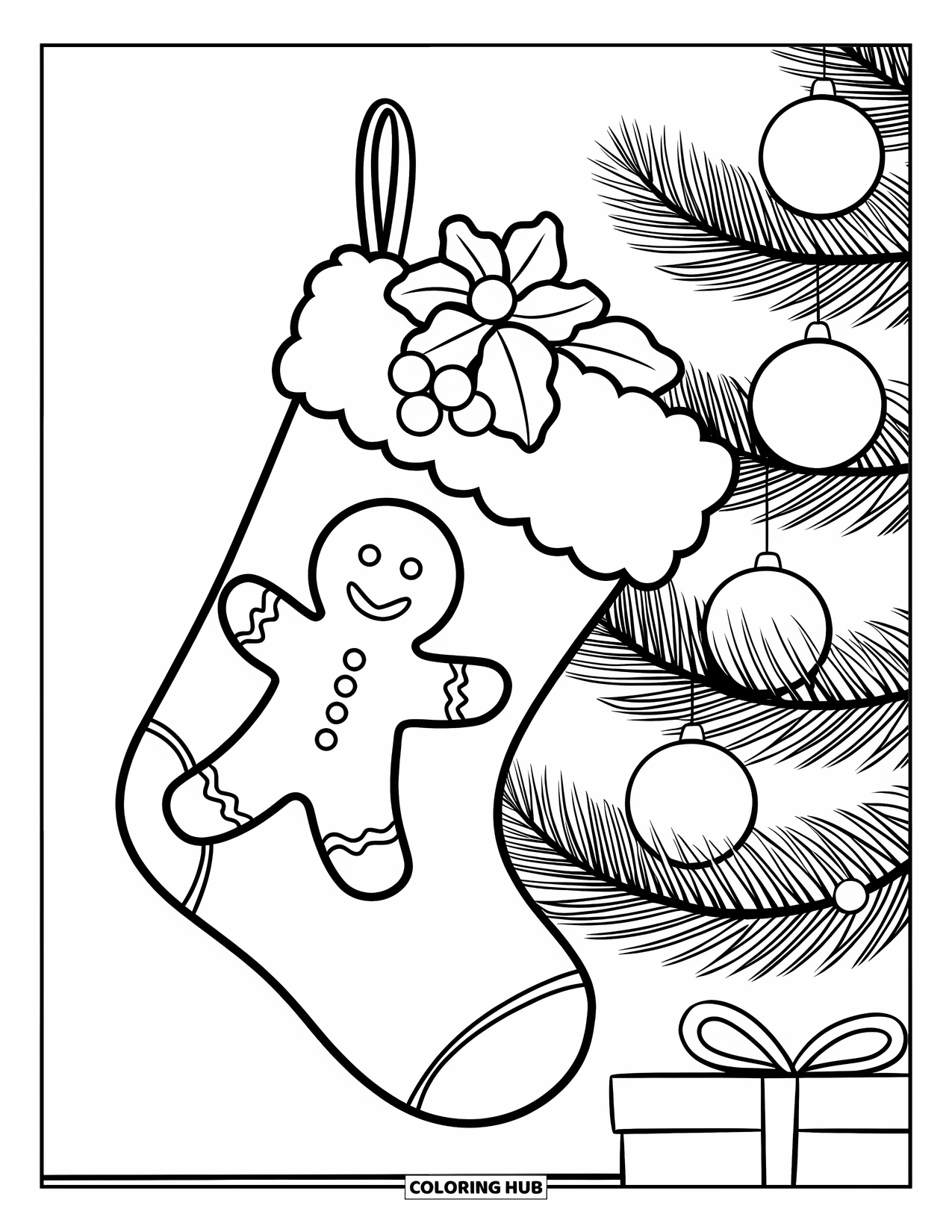 105+ Christmas Stocking Coloring Pages for Kids & Adults (Free ...