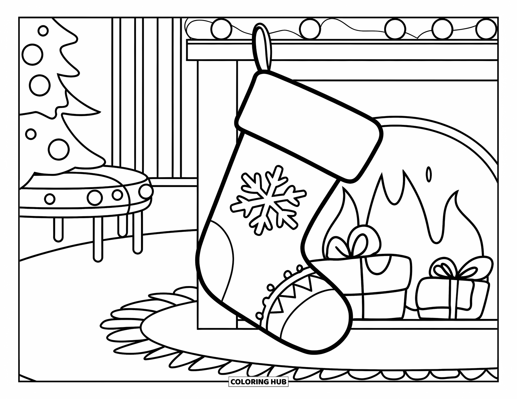 105+ Christmas Stocking Coloring Pages for Kids & Adults (Free)