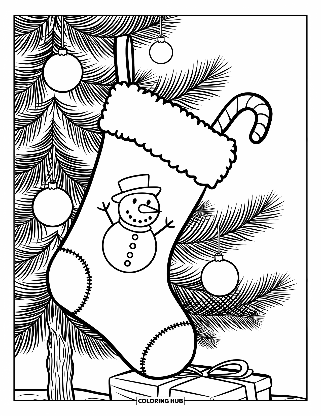 105+ Christmas Stocking Coloring Pages for Kids & Adults (Free ...