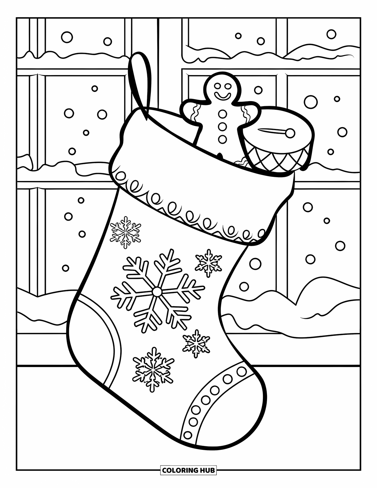 105+ Christmas Stocking Coloring Pages for Kids & Adults (Free ...