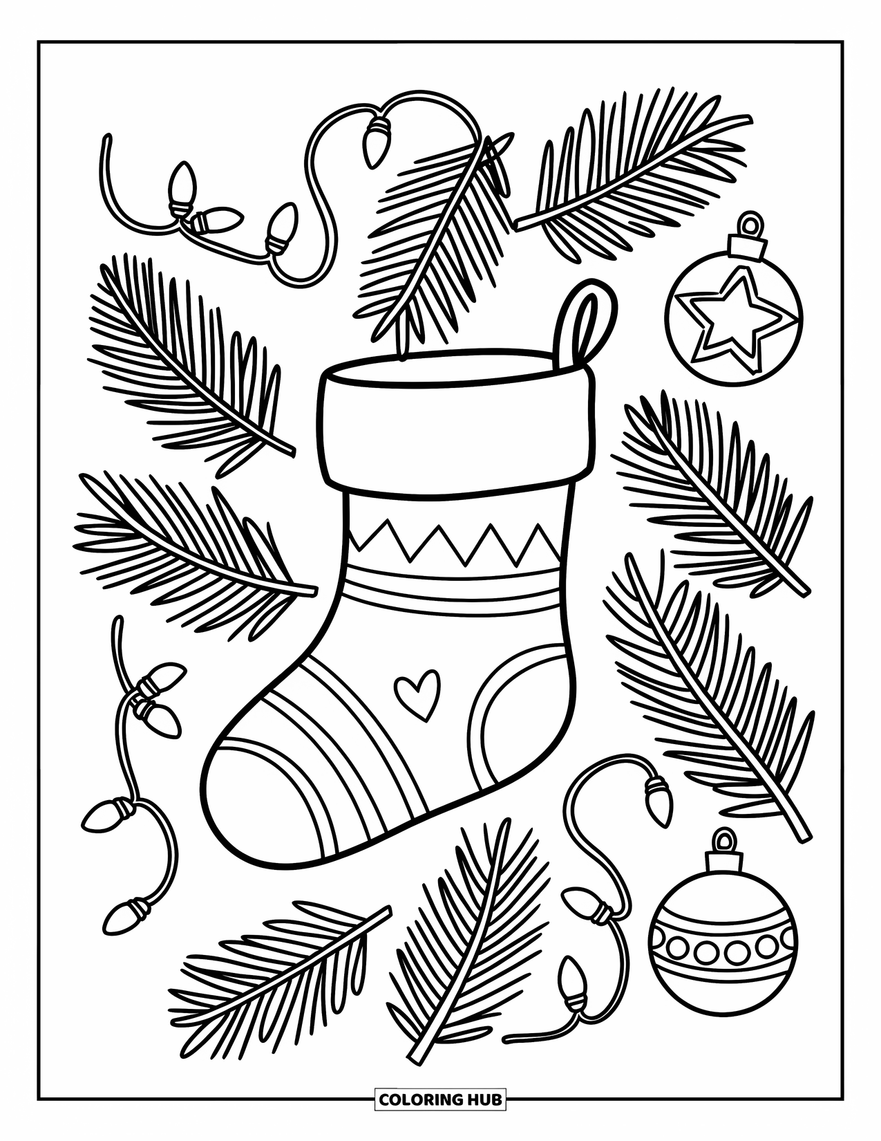 105+ Christmas Stocking Coloring Pages for Kids & Adults (Free ...