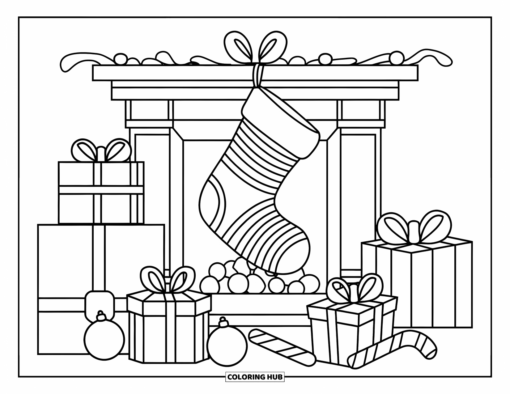 105+ Christmas Stocking Coloring Pages for Kids & Adults (Free ...