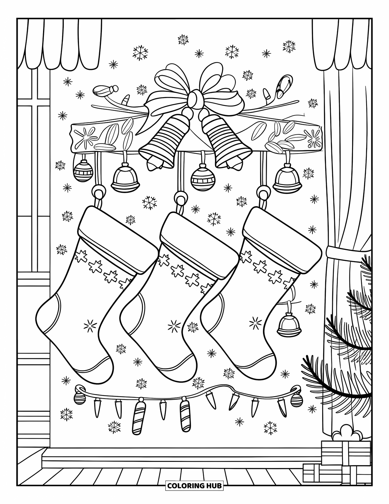 105+ Christmas Stocking Coloring Pages for Kids & Adults (Free ...