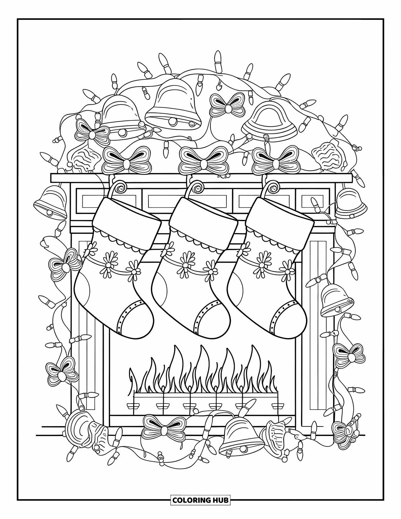 105+ Christmas Stocking Coloring Pages for Kids & Adults (Free ...