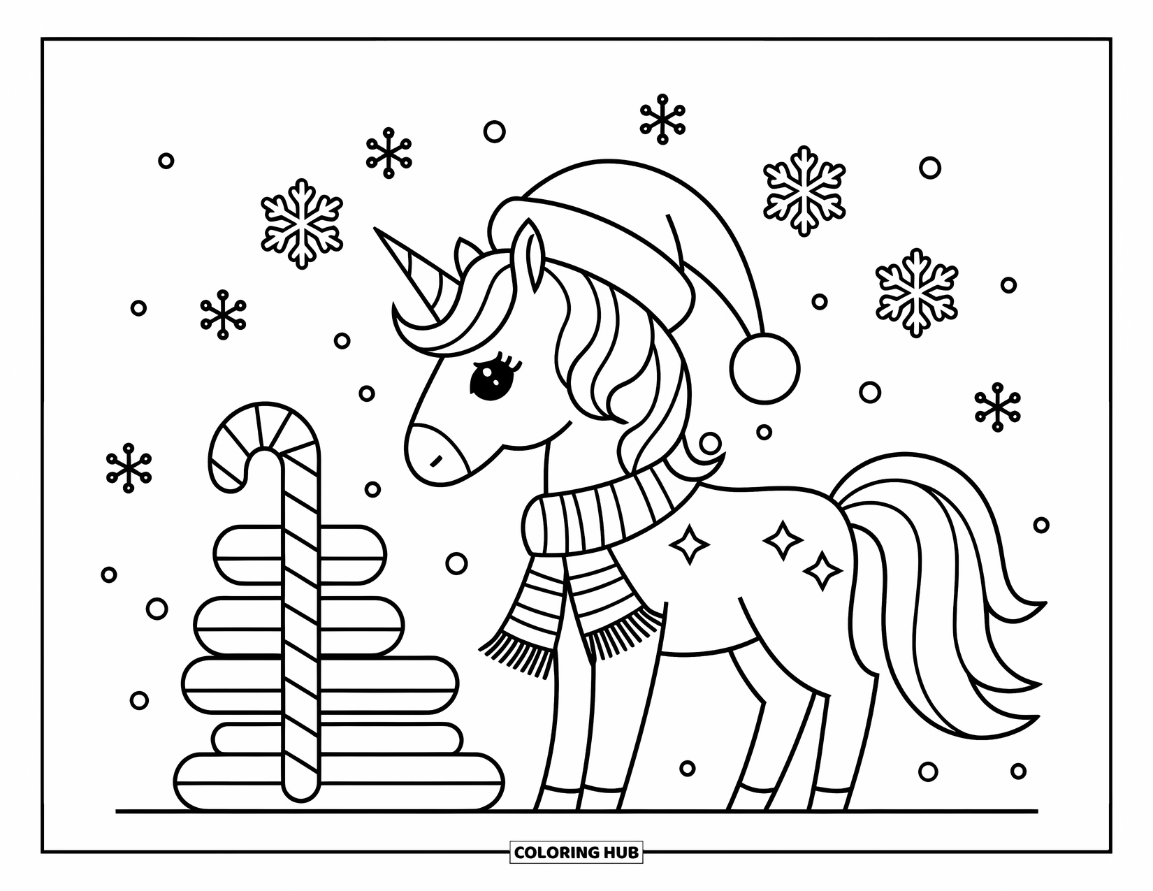 80+ Christmas Unicorn Coloring Pages for Kids & Adults (Free Printable ...