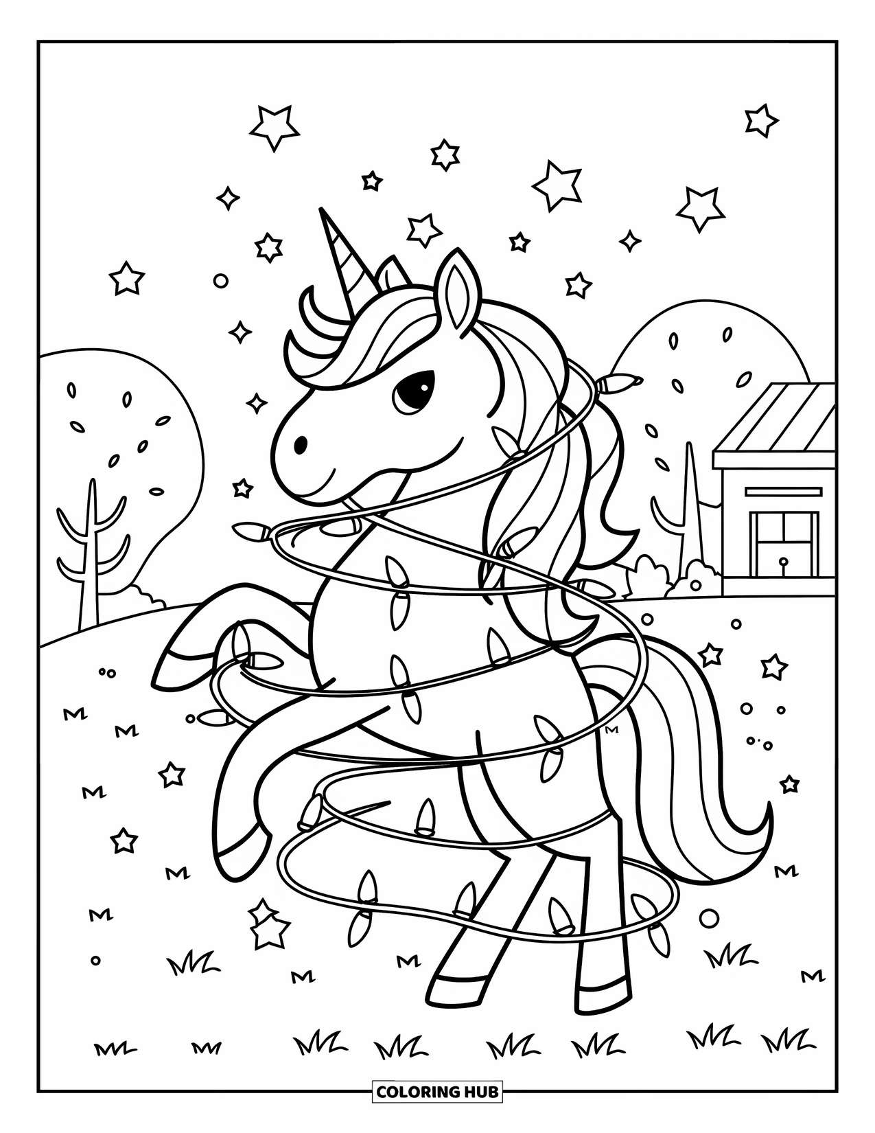 80+ Christmas Unicorn Coloring Pages for Kids & Adults (Free Printable ...