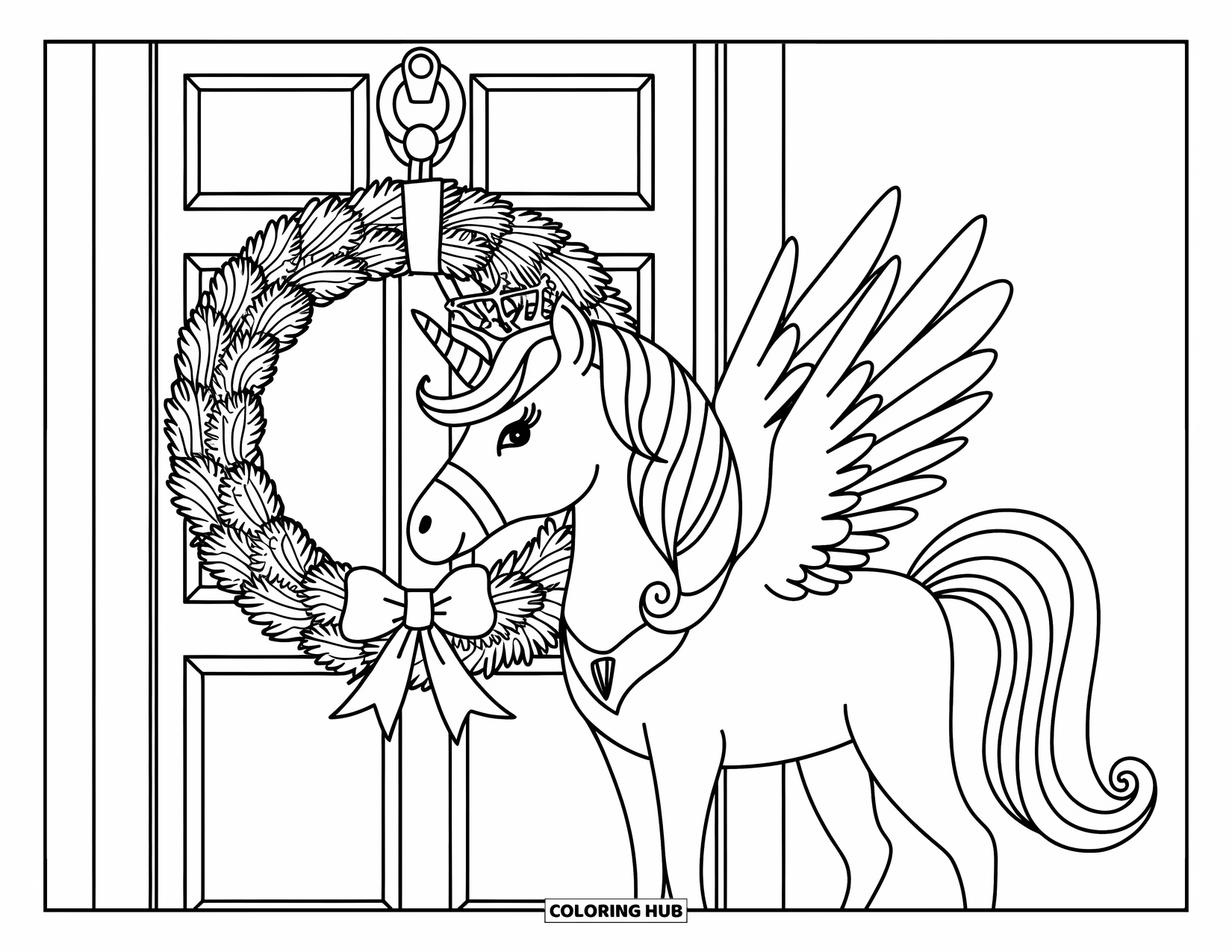 80+ Christmas Unicorn Coloring Pages for Kids & Adults (Free Printable ...