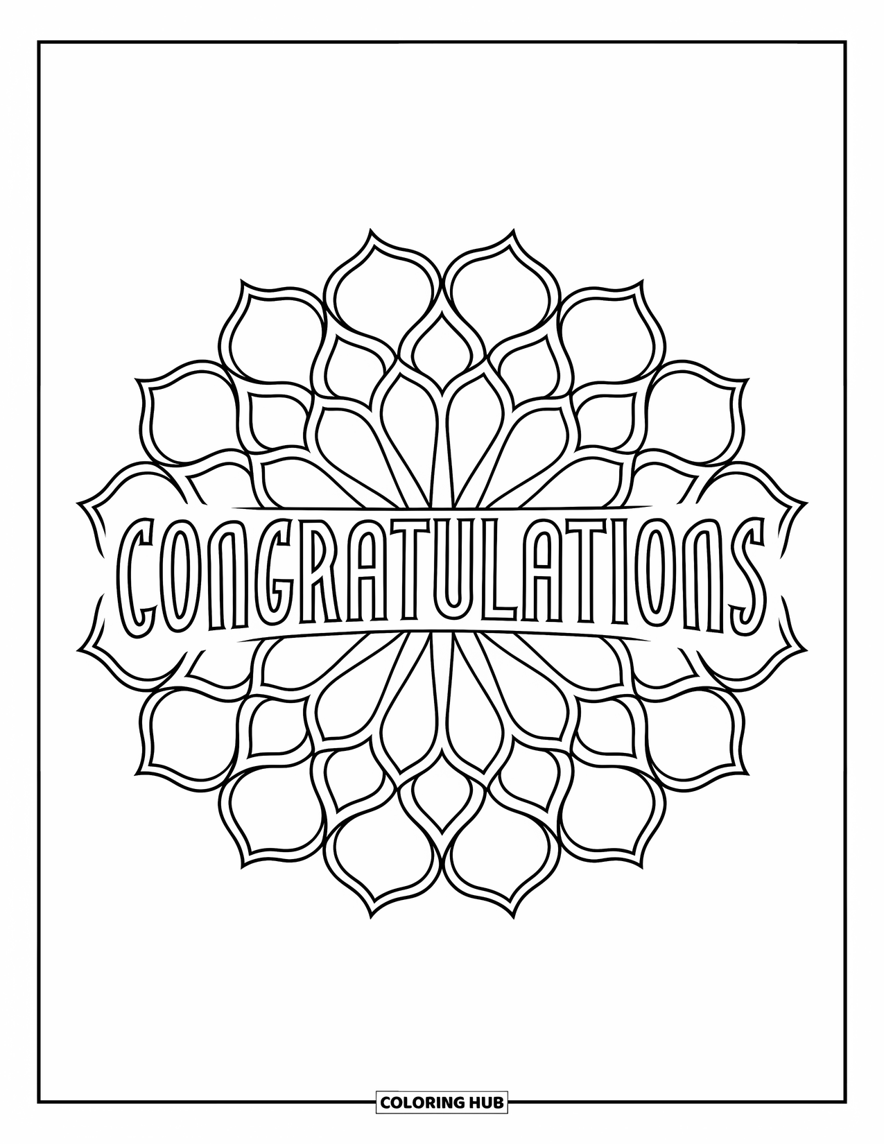 70+ Congratulations Coloring Pages for Kids & Adults (Free Printable PDFs)