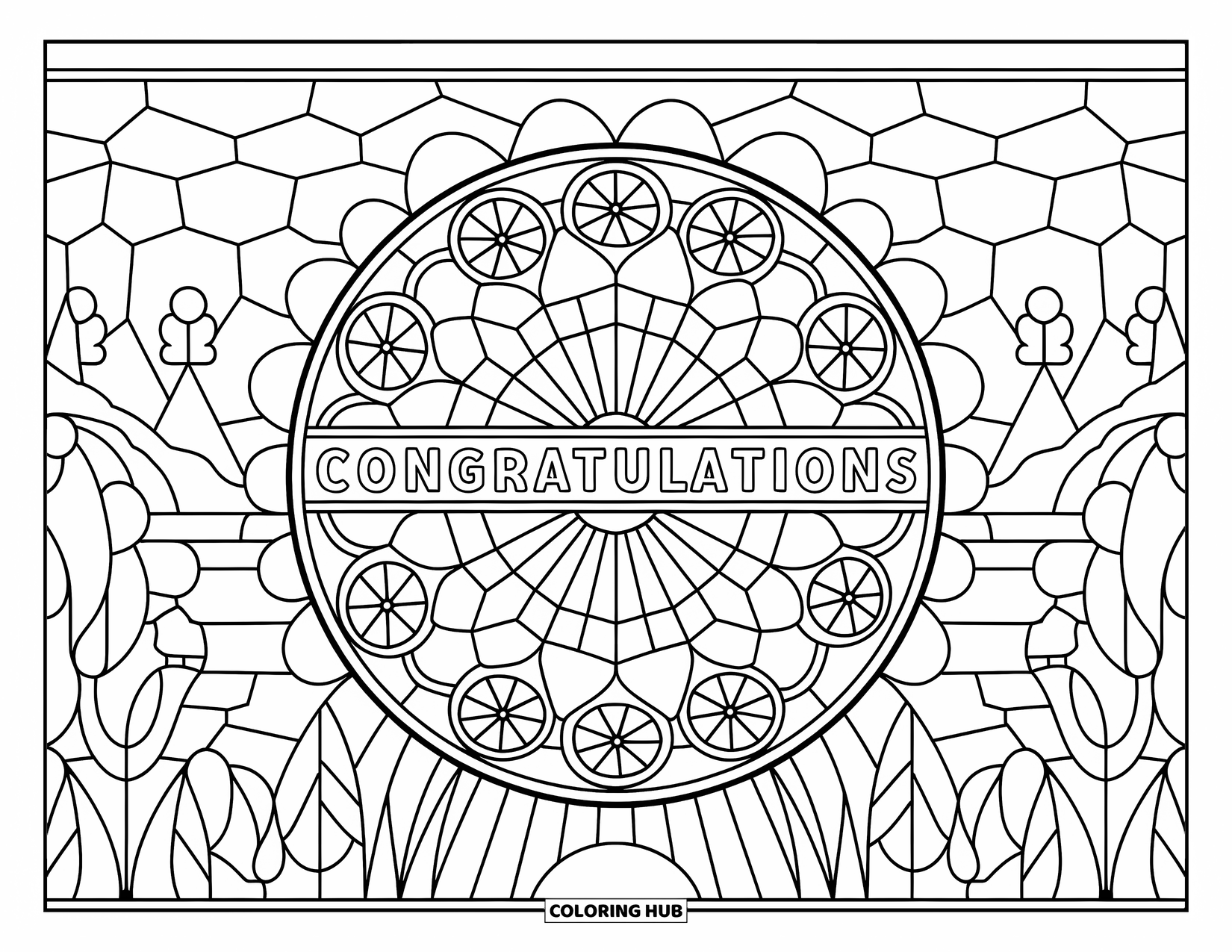 70+ Congratulations Coloring Pages for Kids & Adults (Free Printable PDFs)