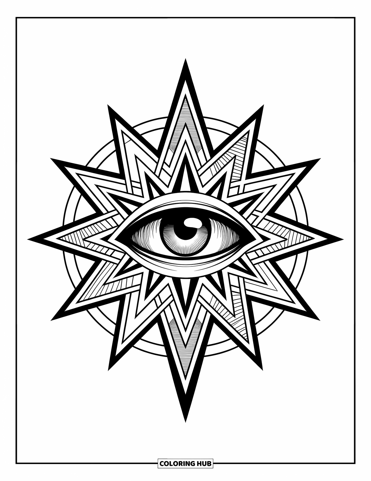 85+ Eye Coloring Pages for Kids & Adults (Free)