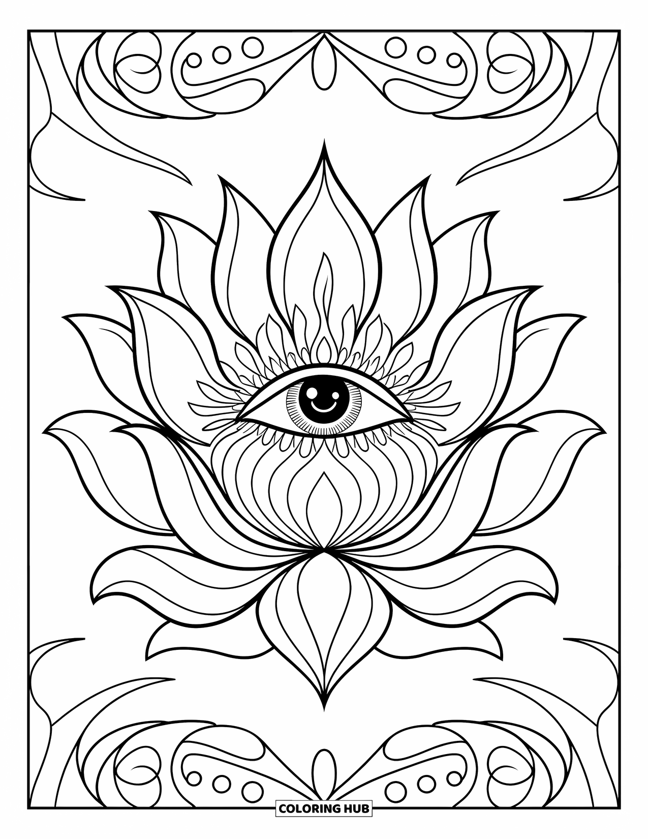 85+ Eye Coloring Pages for Kids & Adults (Free)