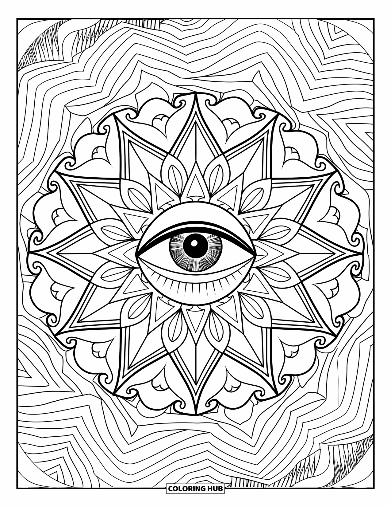 85+ Eye Coloring Pages for Kids & Adults (Free)