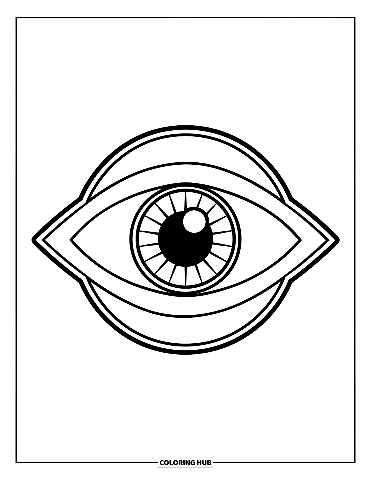 85+ Eye Coloring Pages for Kids & Adults (Free Printable PDFs)