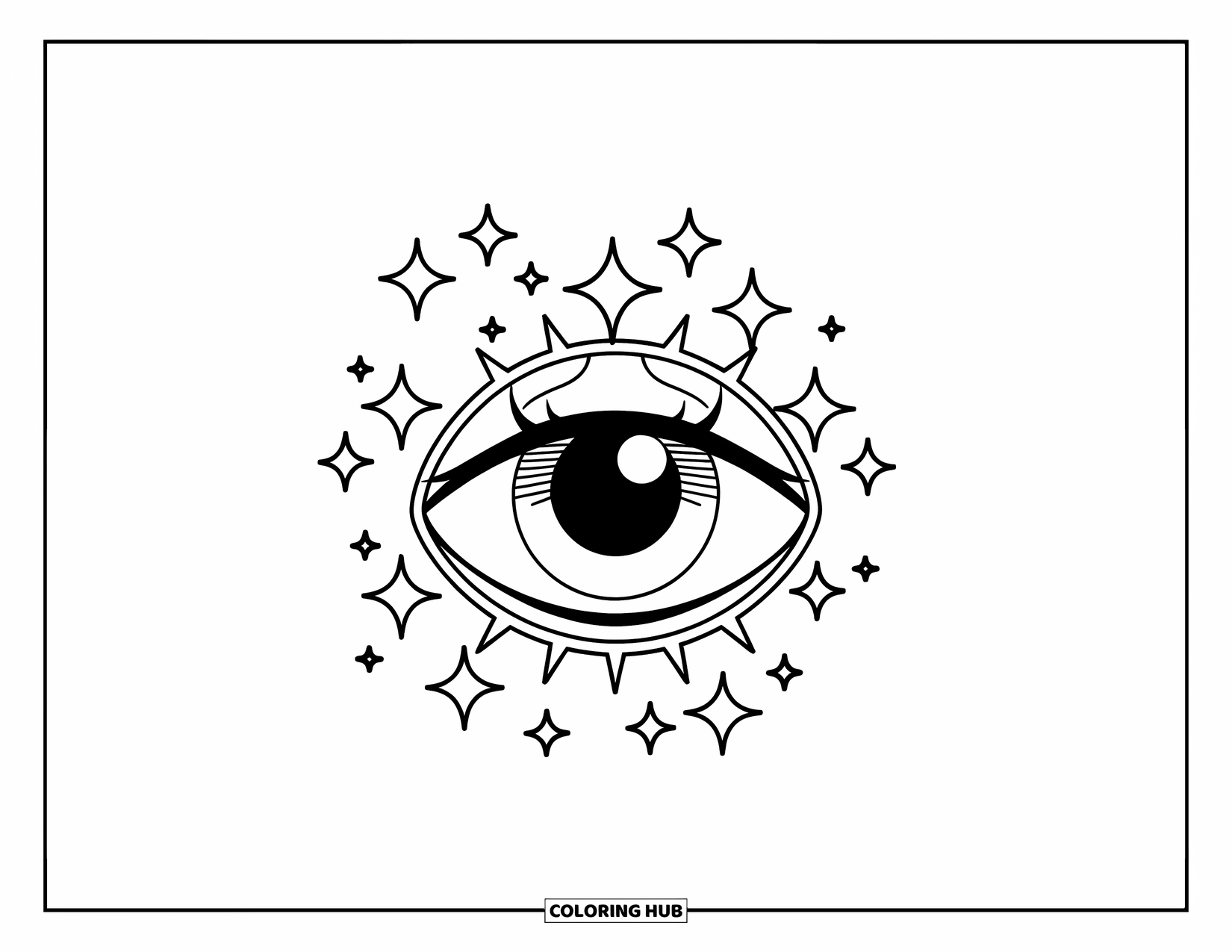 85+ Eye Coloring Pages for Kids & Adults (Free)