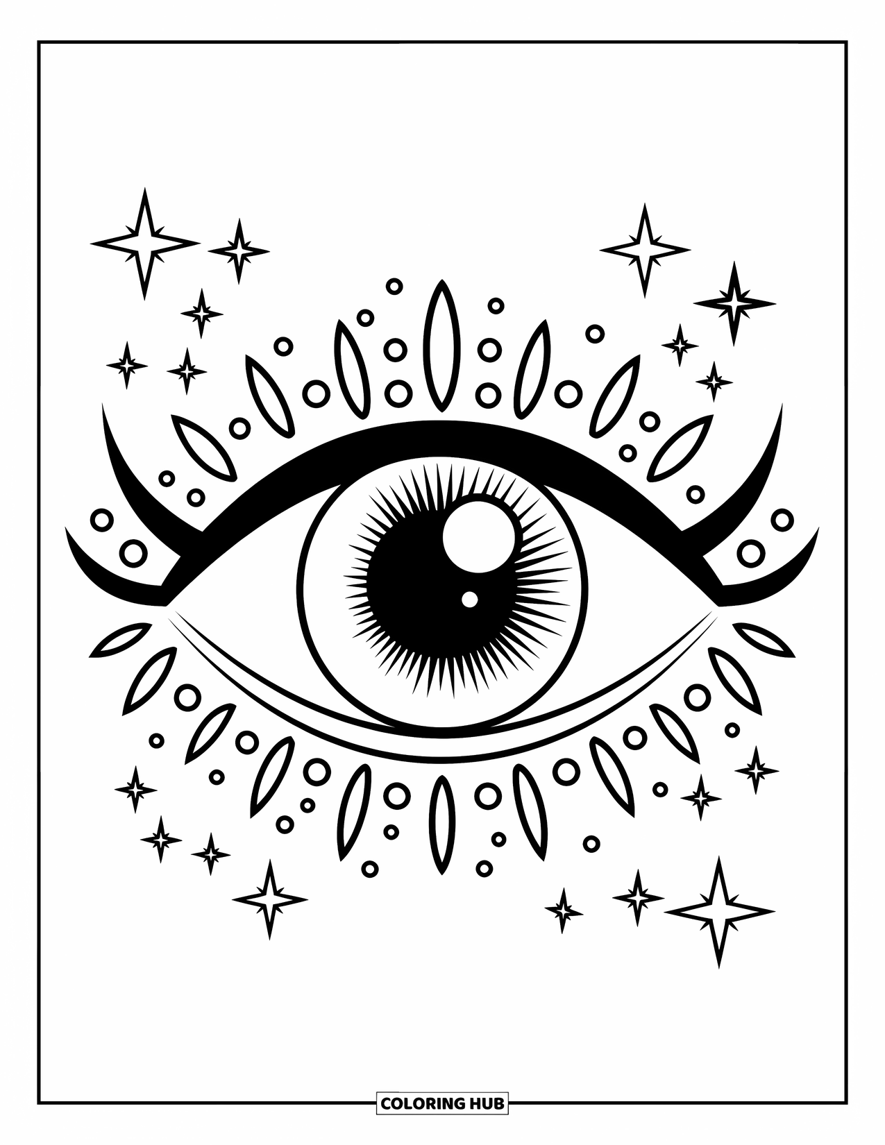 85+ Eye Coloring Pages for Kids & Adults (Free)