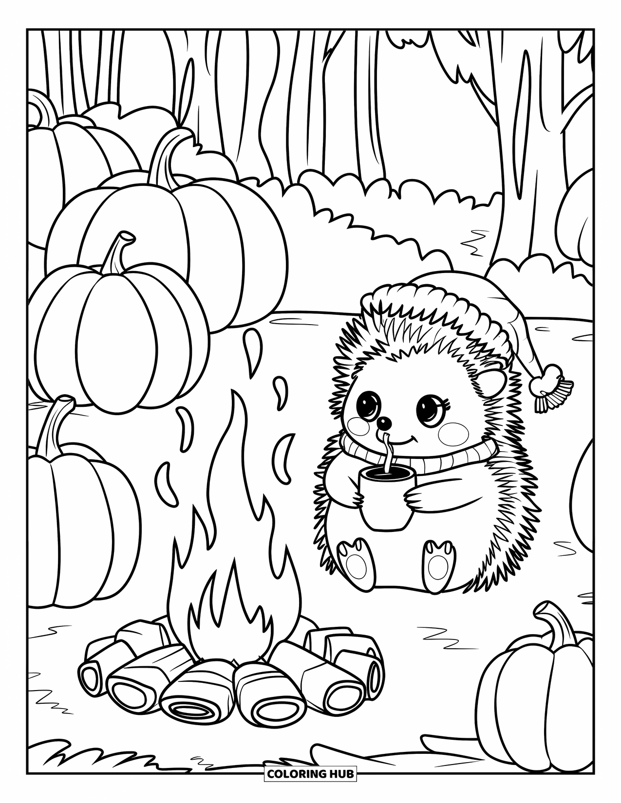 110+ Fall Animal Coloring Pages for Kids & Adults (Free Printable PDFs)