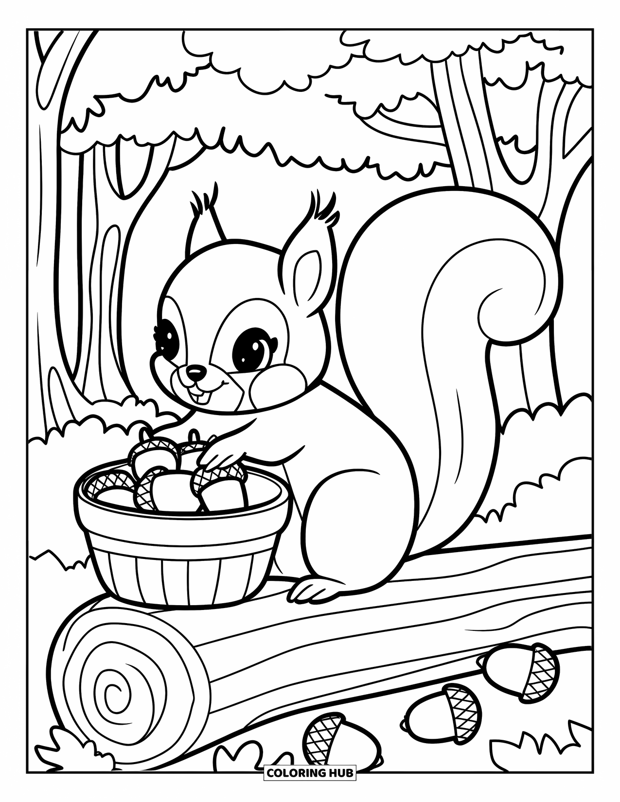 110+ Fall Animal Coloring Pages for Kids & Adults (Free Printable PDFs)