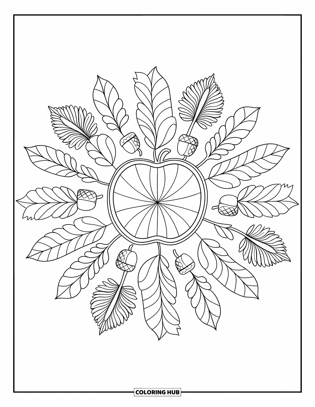 120+ Fall Mandala Coloring Pages for Kids & Adults (Free Printable PDFs)