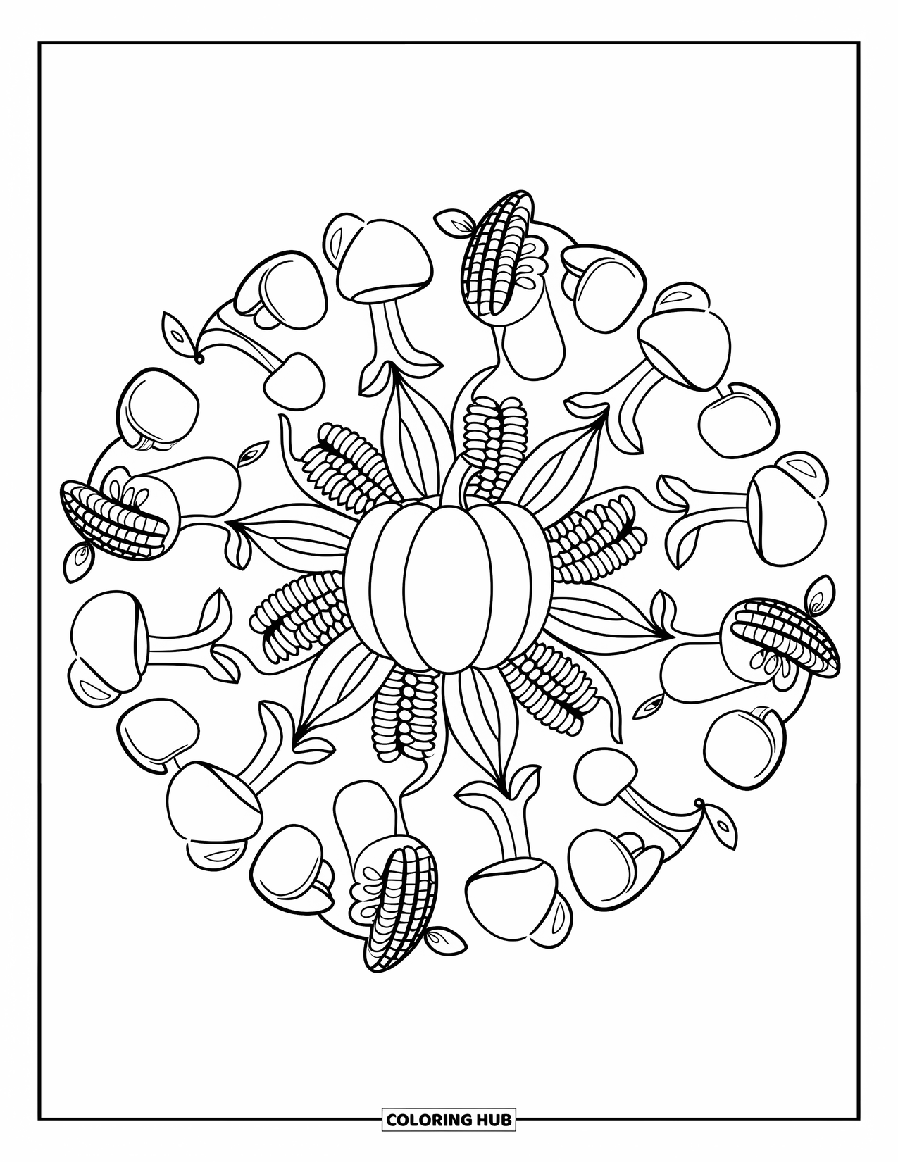 120+ Fall Mandala Coloring Pages for Kids & Adults (Free Printable PDFs)