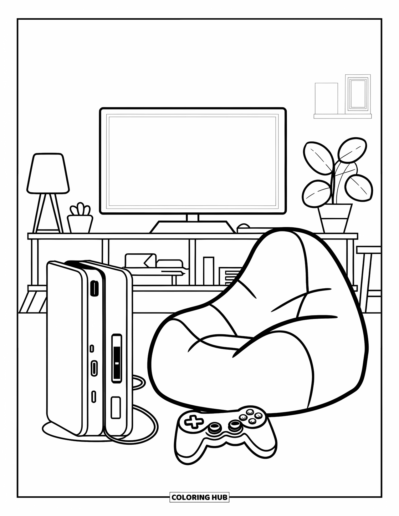 60+ Gamer Coloring Pages for Kids & Adults (Free Printable PDFs)