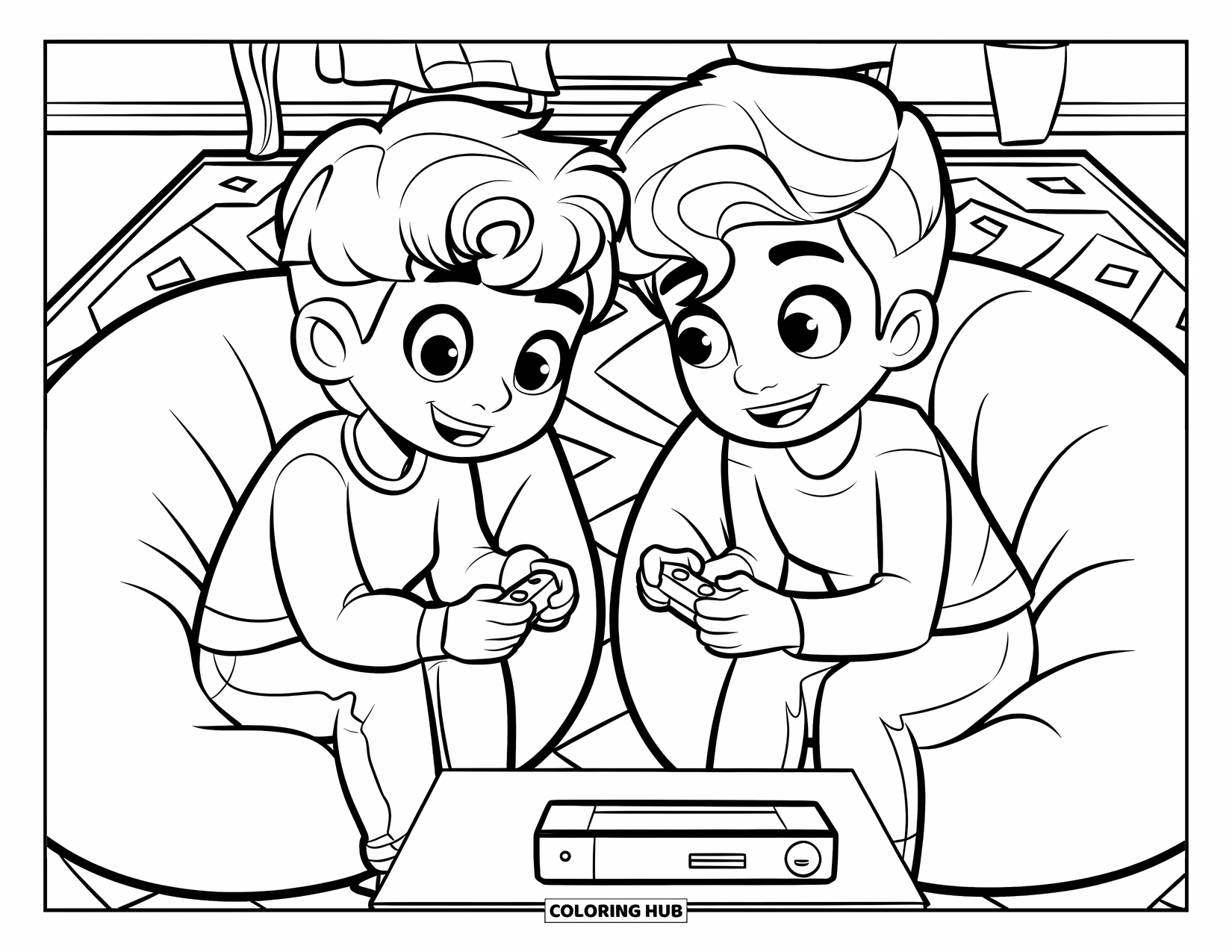 60+ Gamer Coloring Pages for Kids & Adults (Free Printable PDFs)