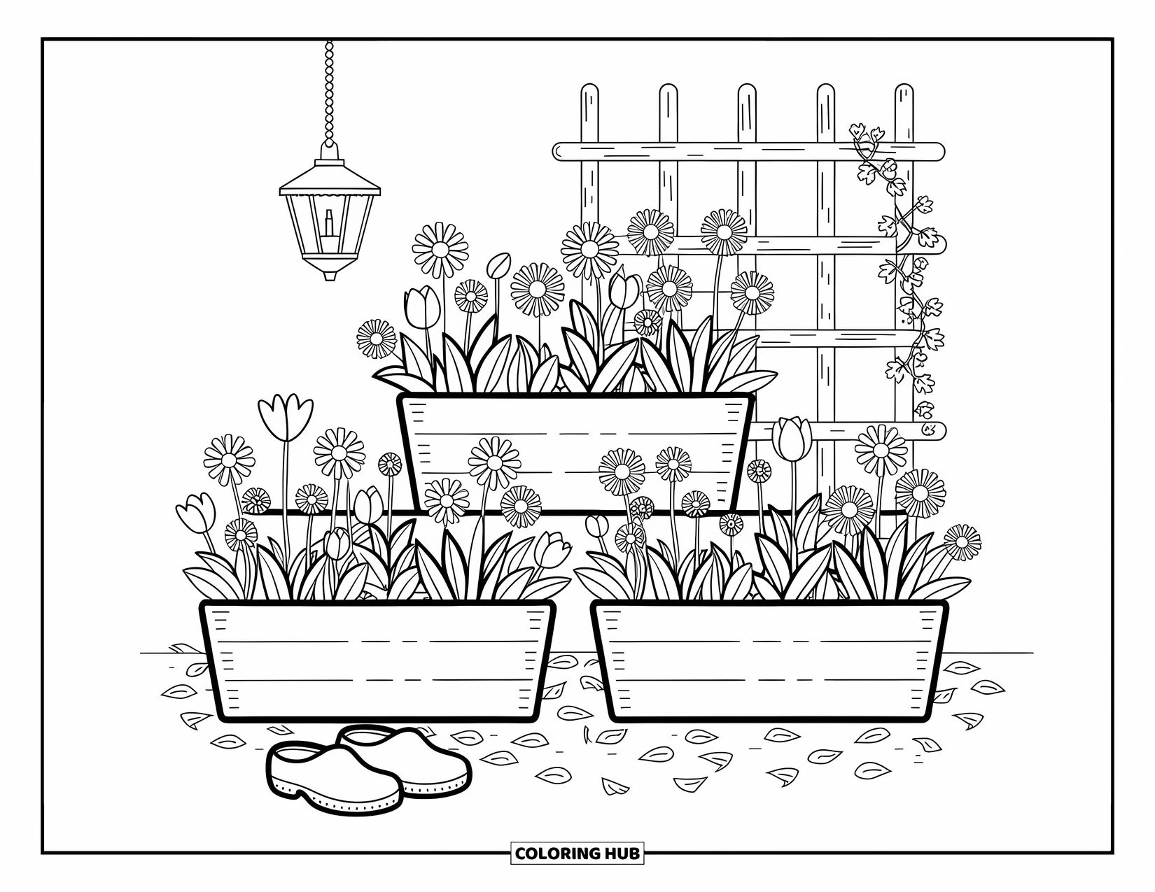 65+ Gardening Coloring Pages for Kids & Adults (Free Printable PDFs)