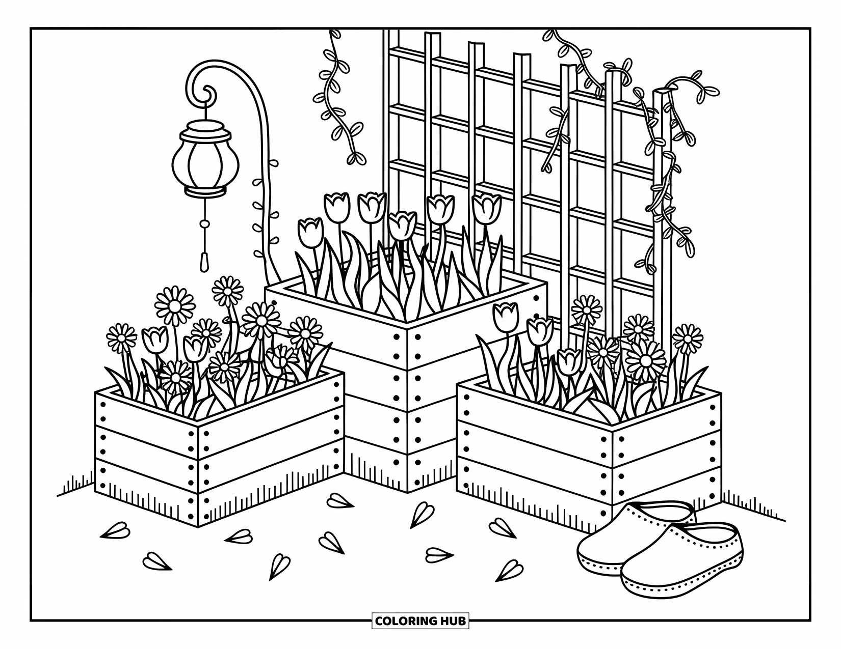 65+ Gardening Coloring Pages for Kids & Adults (Free Printable PDFs)