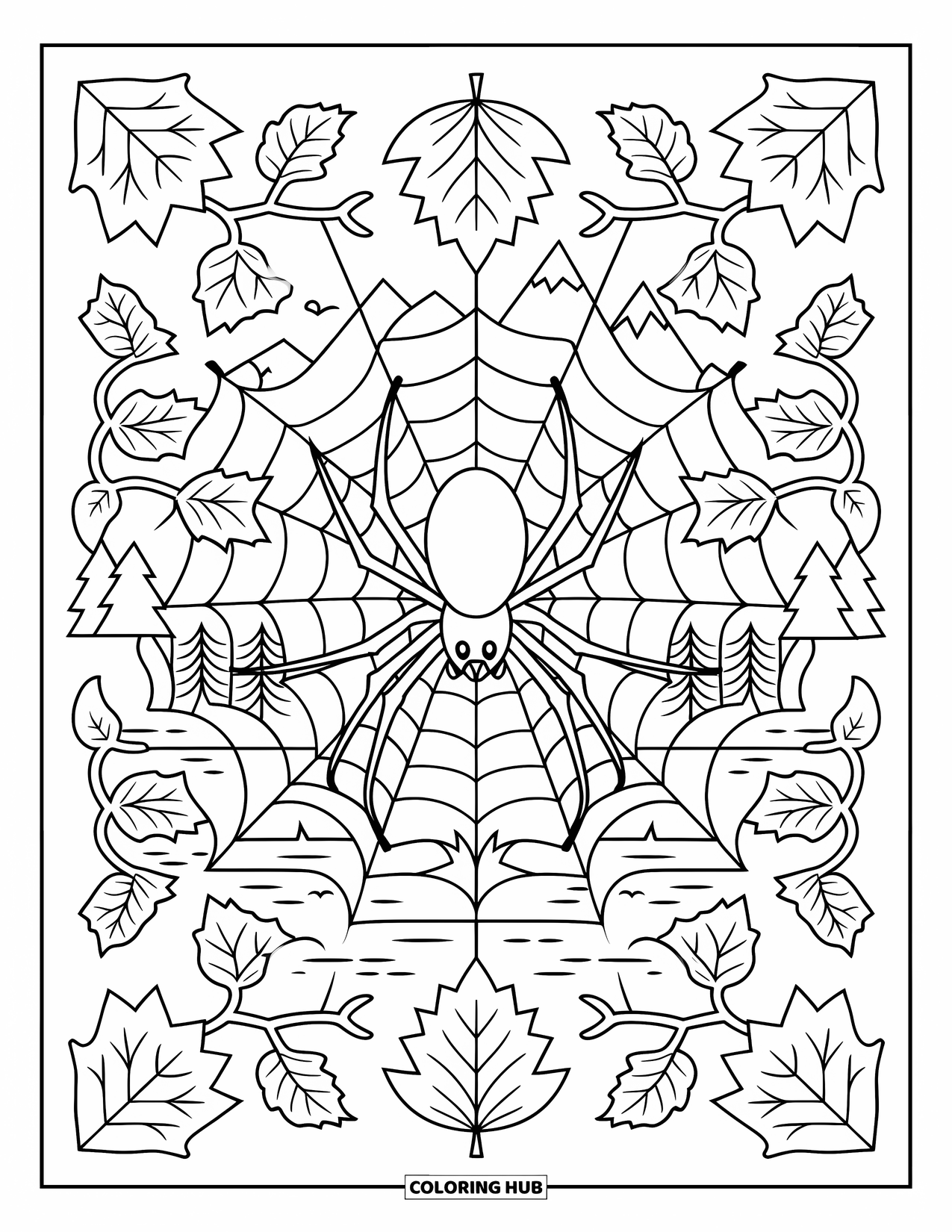 80+ Halloween Spider Coloring Pages for Kids & Adults (Free)